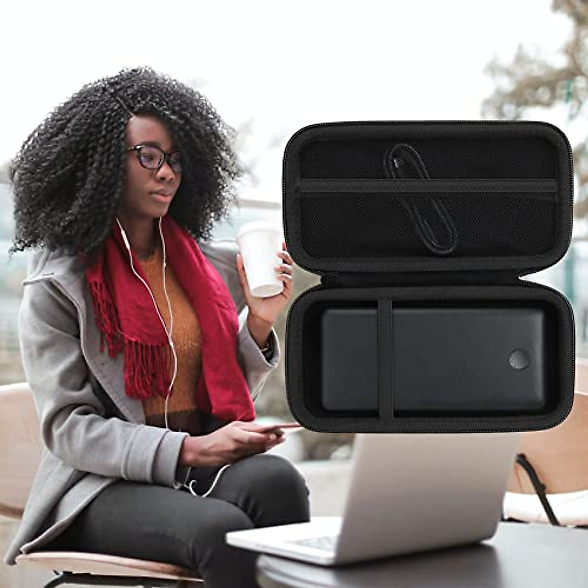 khanka Hard Travel Case Replacement for Anker 325/535 Power Bank PowerCore 20K Portable Charger 20000mAh, Case Only (Black)