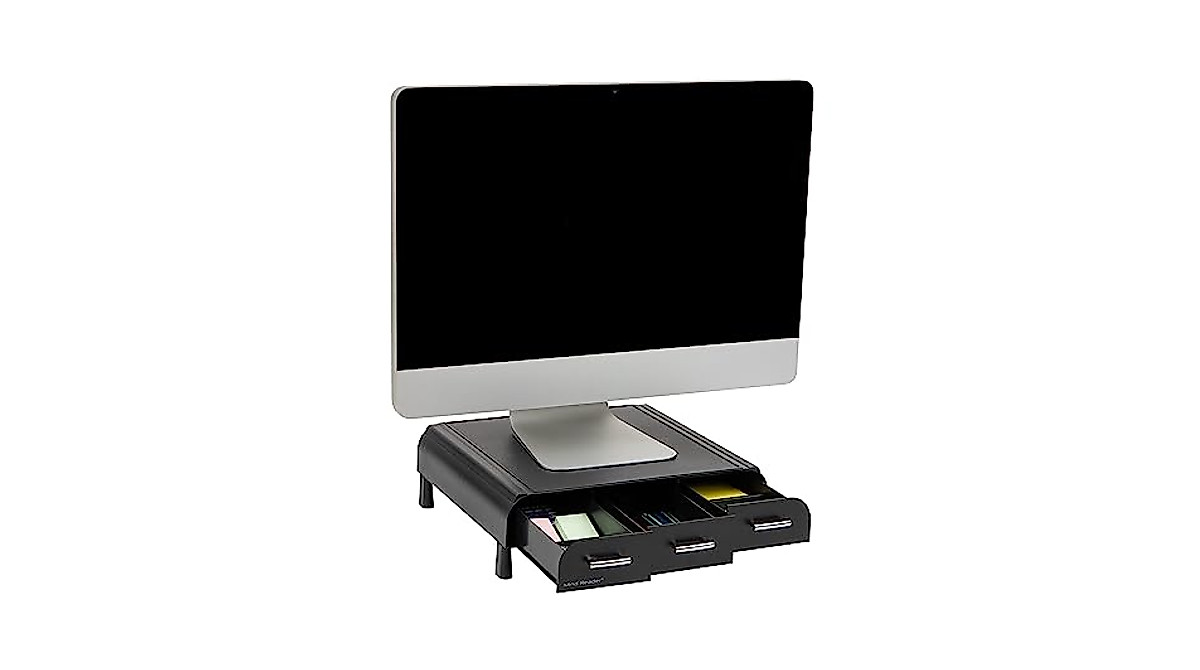 Mind Reader PC, Laptop, IMAC Monitor Stand and Desk Organizer, 12.87 x 13.46 x 2.72 inches ...