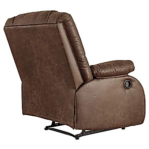 Signature Design by Ashley Bladewood Faux Leather Pebble Manual Zero Wall Recliner, Brown