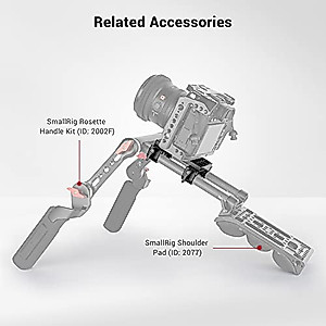 SmallRig Base Plate, Camera Baseplate with 15mm Rod Clamps, Tripod Mounting Plate for DSLR Camera Video Camera - 1775