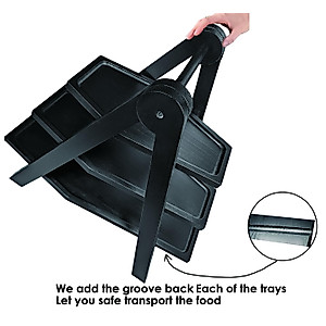 Gothic Home Decor - Wooden Black 3 Tiered Coffin Tray for Goth Kitchen Veggies Fruits, Goth Party Wedding Dessert Cupcake Stand, Afternoon Tea Coffin Shelf