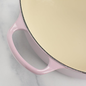 Le Creuset Signature 6.75-quart Round Wide Oven with Copper Knob - Enameled Cast Iron (Shallot)