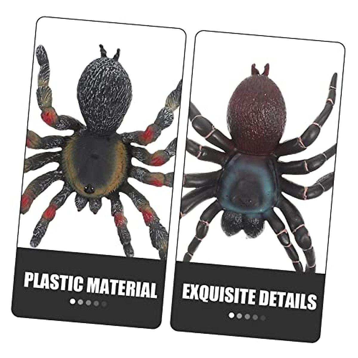 Alasum Plastic Animals Figures 28 pcs Models Decorative Scene Figures Realistic Model Party Fake Decor Creepy Prank Toys Spiders Decors Simulation Plastic Spider Prop Halloween Halloween Decor