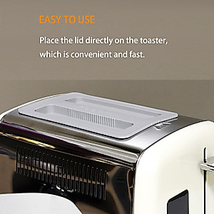 2 Pack Toaster Cover 2 Slice Toaster Cover Silicone Toaster Lid Bread Machine Cover Bread Maker Accessories (Grey)
