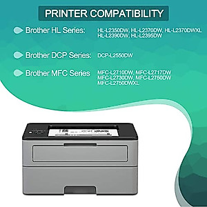 GREENBOX Compatible Toner Cartridge Replacement for Brother TN760 TN-760 TN730 TN-730 for Brother MFC-L2710DW HL-L2350DW HL-L2370DW HL-L2395DW MFC-L2750DW DCP-L2550DW HL-L2390DW MFC-L2730DW (4 Black)