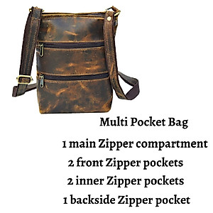 Jony Vintage Small Sling Bag for Women Leather Fashionable Crossbody Handbag Shoulder Travel Vintage Handmade Purse