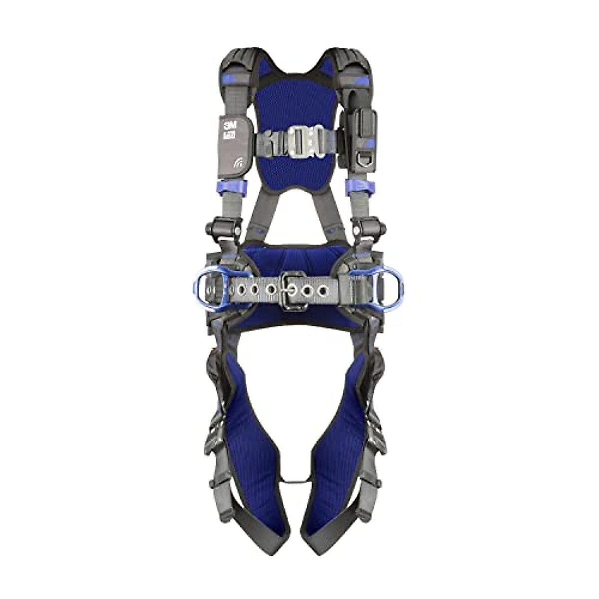3M 1113127 DBI-SALA ExoFit X300 Comfort Construction Positioning Safety Harness, Construction Fall Protection, Aluminum Back and Hip D-Rings, Auto-Locking Quick Connect Leg and Chest Buckles, Large