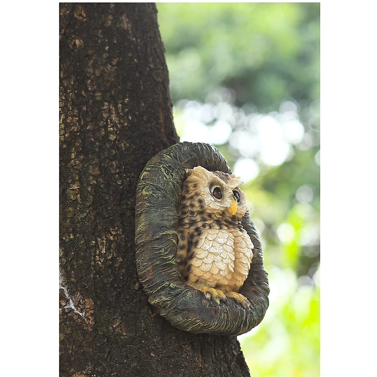 JXCBXJ Owl Tree Hugger,Garden Statues Owl,Nature Country Art Owl Figurine for Indoor Outdoor Yard Tree Decorations
