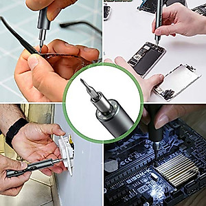 KeeKit Precision Electric Screwdriver, 28 in 1 Portable Power Screwdriver with 24 Bits, Rechargeable Repair Tool Kits with USB Charging, 3 LED Light for Phones, Camera, Laptop