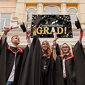 Class of 2022 Graduation Party Banner, Extra Large 78.8”x45.3” Graduation Party Decorations, Congrats Grad Party Supplies, Photo Prop, Booth Backdrop sign for Indoor Outdoor Home College Senior School