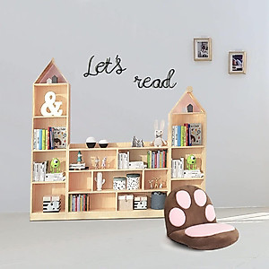 Read Sign Metal Nursery Wall Decor Lets read Sign Reading Nook Decor Art for Kids Playroom Signs Book Themed Decor Bookshelves Little Library Sign Decor Birthday Gift Ideas(Black)