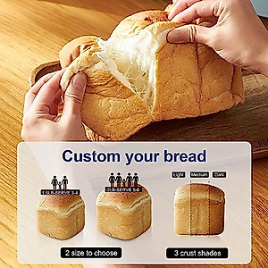 Neretva Bread Maker Machine , 20-in-1 2LB Automatic Breadmaker with Gluten Free Pizza Sourdough Setting, Digital, Programmable, 1 Hour Keep Warm, 2 Loaf Sizes, 3 Crust Colors - Receipe Booked Included (Green)