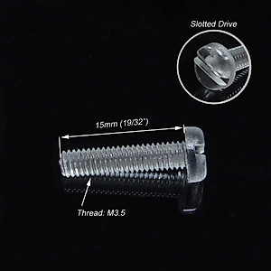 Akust M3.5x15mm Nylon Screw Slotted Pan Head Screw 20pcs
