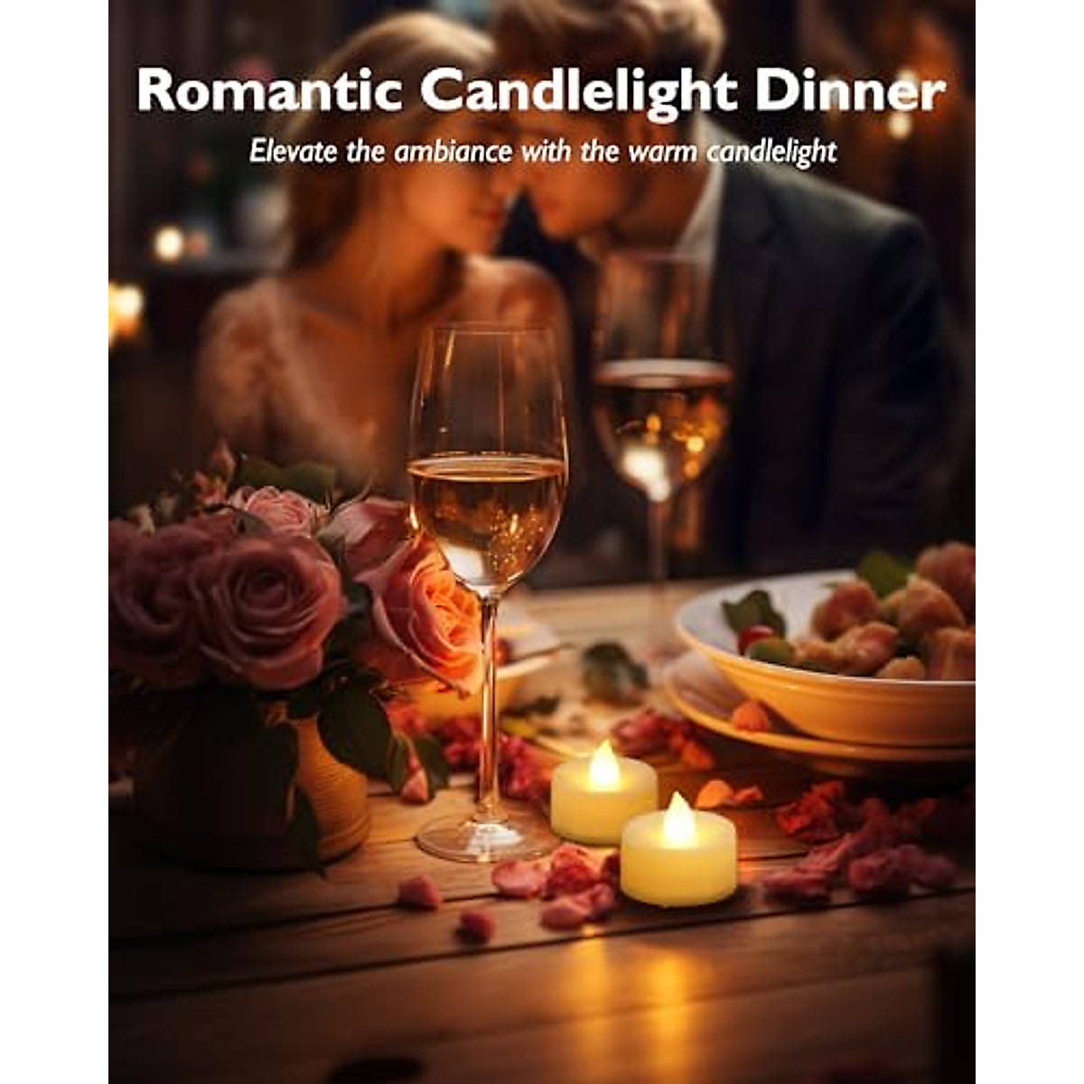 Homemory Value 100Pack Flameless LED Candles Tea Lights Battery Operated, 200+Hours Electric Fake Candles Tealights for Votive, Halloween, Pumkin, Ofrenda, Diya, Table Decor, Funeral, Christmas