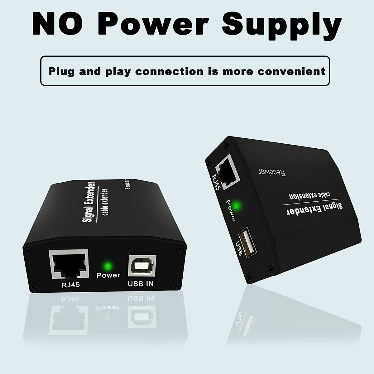 LornCeng USB Extender Over Ethernet Cat5e/6/7 Up to 656FT(200M), USB RJ45 Extender for Keyboard Mouse Extension, Plug and Play, Hot Swap, Driver Free, Support All Systems, USB1.1 Protocol