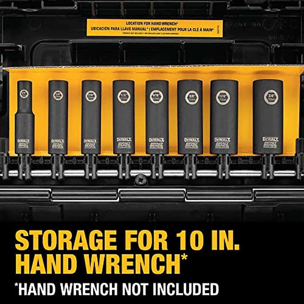 DEWALT Impact Socket Set, 10-piece Mechanic Tool Set, SAE, 3/8-Inch Drive (DW22838)