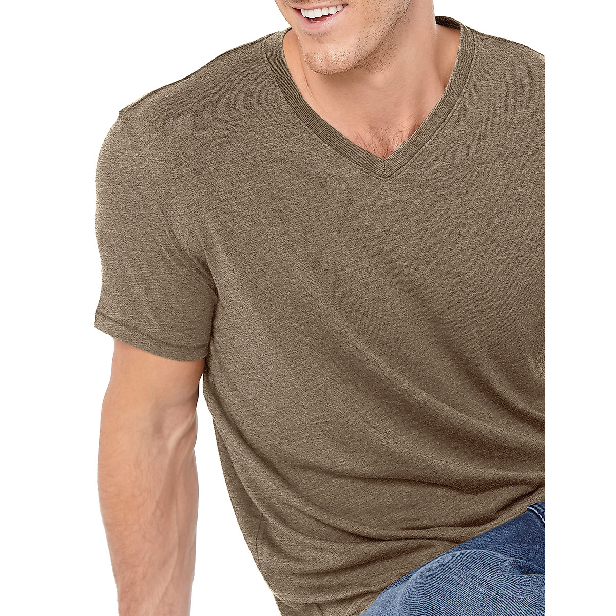 Lucky Brand mens Venice Burnout V-neck Tee T Shirt, Dark Olive, X-Large US
