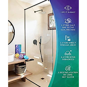 POPCHOSE Shower Steamers Aromatherapy - Bath Bomb Shower Tablets 8 Pack, Self Care & SPA Relaxation - Stocking Stuffers Christmas Gifts for Women and Mom Who Has Everything, Birthday Valentines Gift