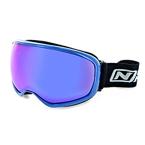 Optic Nerve - 2022 Premium & Affordable Non-Polarized Winter Sport Goggles Sunglasses for Men/Women, Snoasis Edition with Shiny Blue Frame/Rose/Silver Flash Mirror Lens