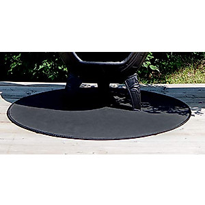 The Blue Rooster Round Flexible Fire Resistant Chiminea Hearth Pad, 36" - CPSC Certified - Fireplace Rug, Thick 6mm Pad Protects Floor, Deck, Patio, and Cushions Knees.