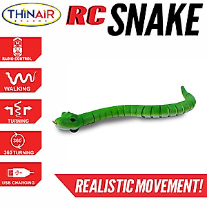 Nature Bound Remote Control Snake with Realistic Full Function Radio Control Crawling Action, Green