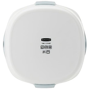 Rubbermaid Glass Baking Dish for Oven, Casserole Dish Bakeware, DuraLite 1.75-Quart, White (with Lid)