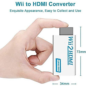 CHS Goodeliver Wii to Hdmi Connector/Converter/Adapter, 1080p Output Video, 3.5mm Audio - Supports All Wii Display Modes, White