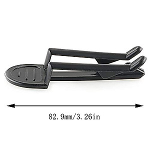 E-outstanding 20pcs 8x3.2cm Plastic Made Trash Can Bag Clip Black Color for Home and Kitchen Use