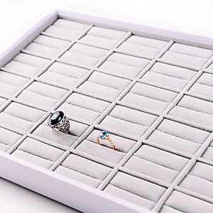 Oirlv 36 Slot Ring Storage Tray Showcase Jewelry Display Organizer