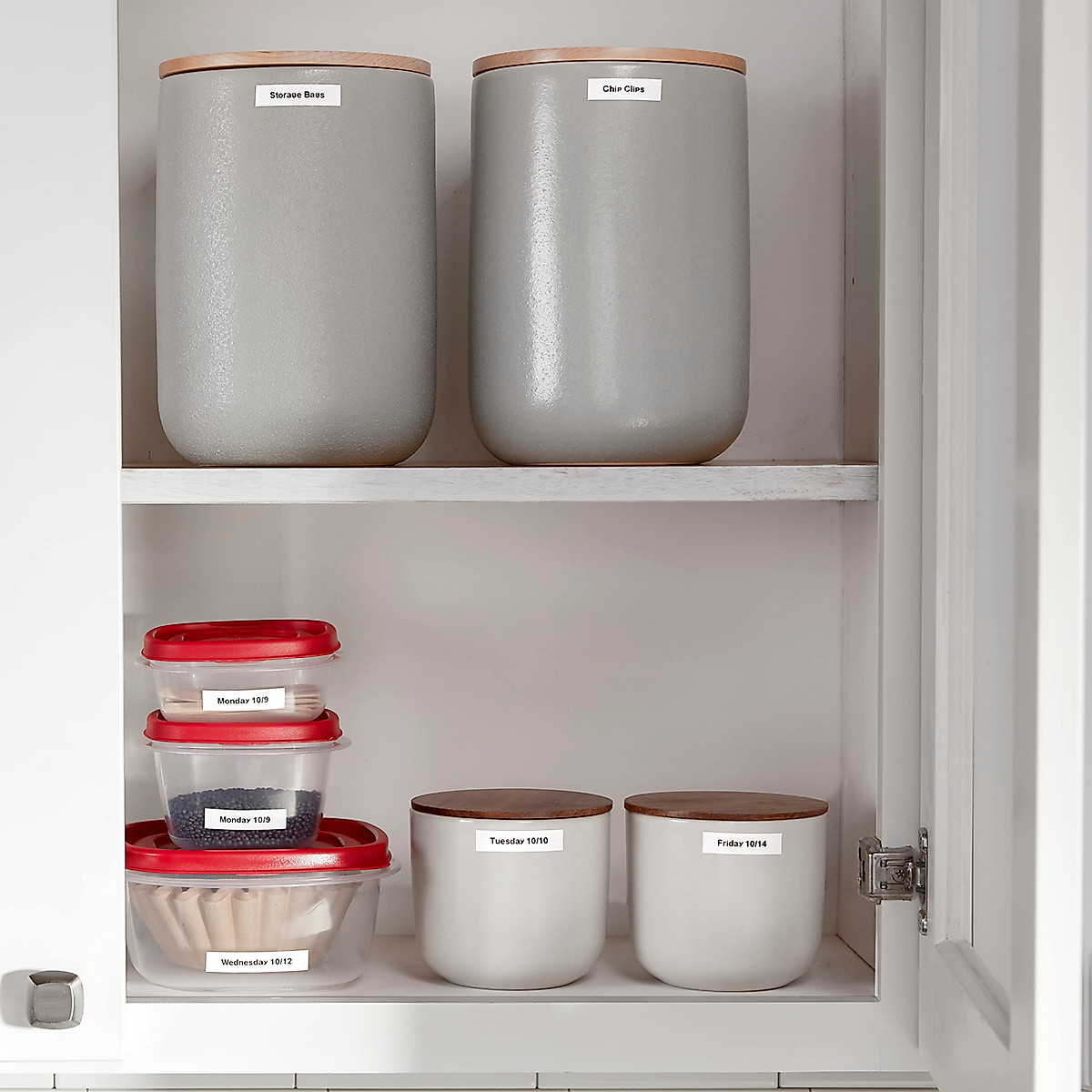 DYMO - SAN91331 91331 LetraTag Labeling Tape for LetraTag Label Makers, Black Print on White Plastic Tape, 1/2'' W x 13' L, 1 Roll