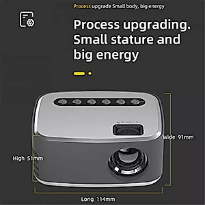 DROOS Mini Projector Home LED Portable Video Player Cinema Micro Projector Small Projector 1080P Projection Conference System (Col(projectors)