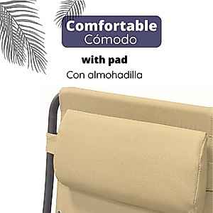 Elly Décor Adjustable Steel Mesh Zero Gravity Recliner with Pillows and Canopy, Lockable Anti-Slip Design, Folding Patio Beach Chair, Comfortable Seat for Outdoor Tanning, Patio Beach Recliner Chair