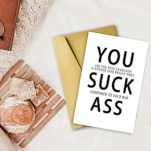 OJsensai Funny College Graduation Card 2024, Happy Graduation Gifts for Him Men, Graduation Party Decorations