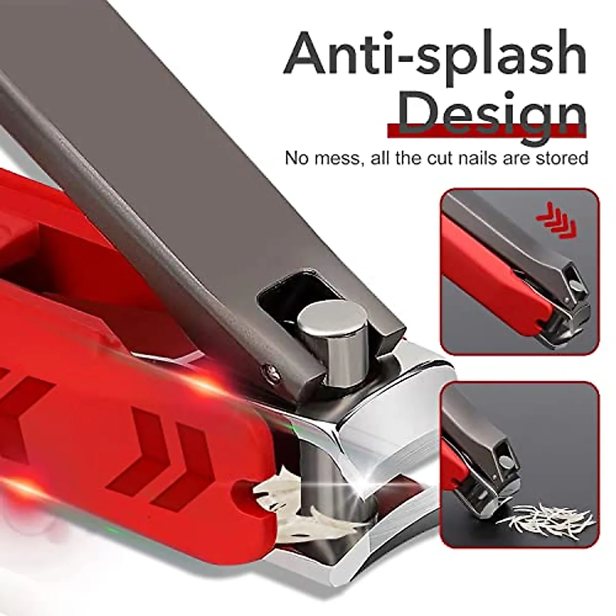 Omind Toe Nail Clippers, 3 IN 1 Adult Ultra Thin Portable Nail Clipper Set, Ingrown Toenail Clippers for Senior Men & Women