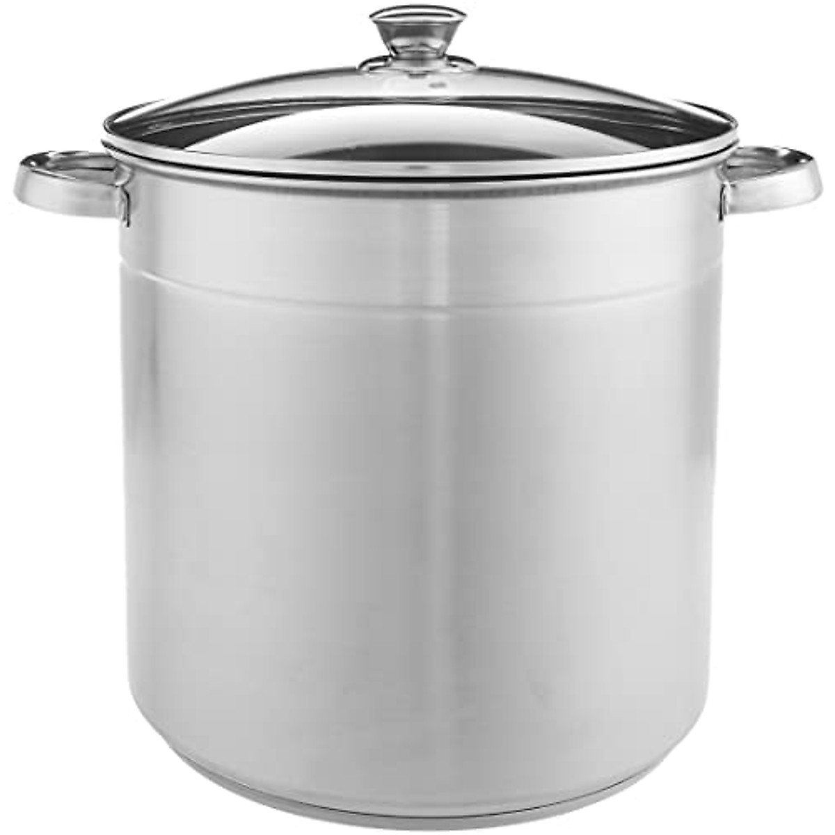 McSunley Stockpot with Encapsulated Bottom Base, 16 Qt, Stainless Steel