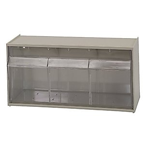 Quantum QTB410 Clear 5-1/4-Inch by 11-7/8-Inch by 5-15/16-Inch Tip Out Bin System, Ivory