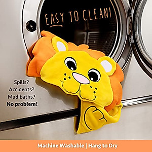 Canoogles Lion Wearable Hooded Blanket for Kids, Blanket Hoodie, Soft, Cozy Hooded Fleece Blanket, Machine Washable, 40" H x 50" W, One Size