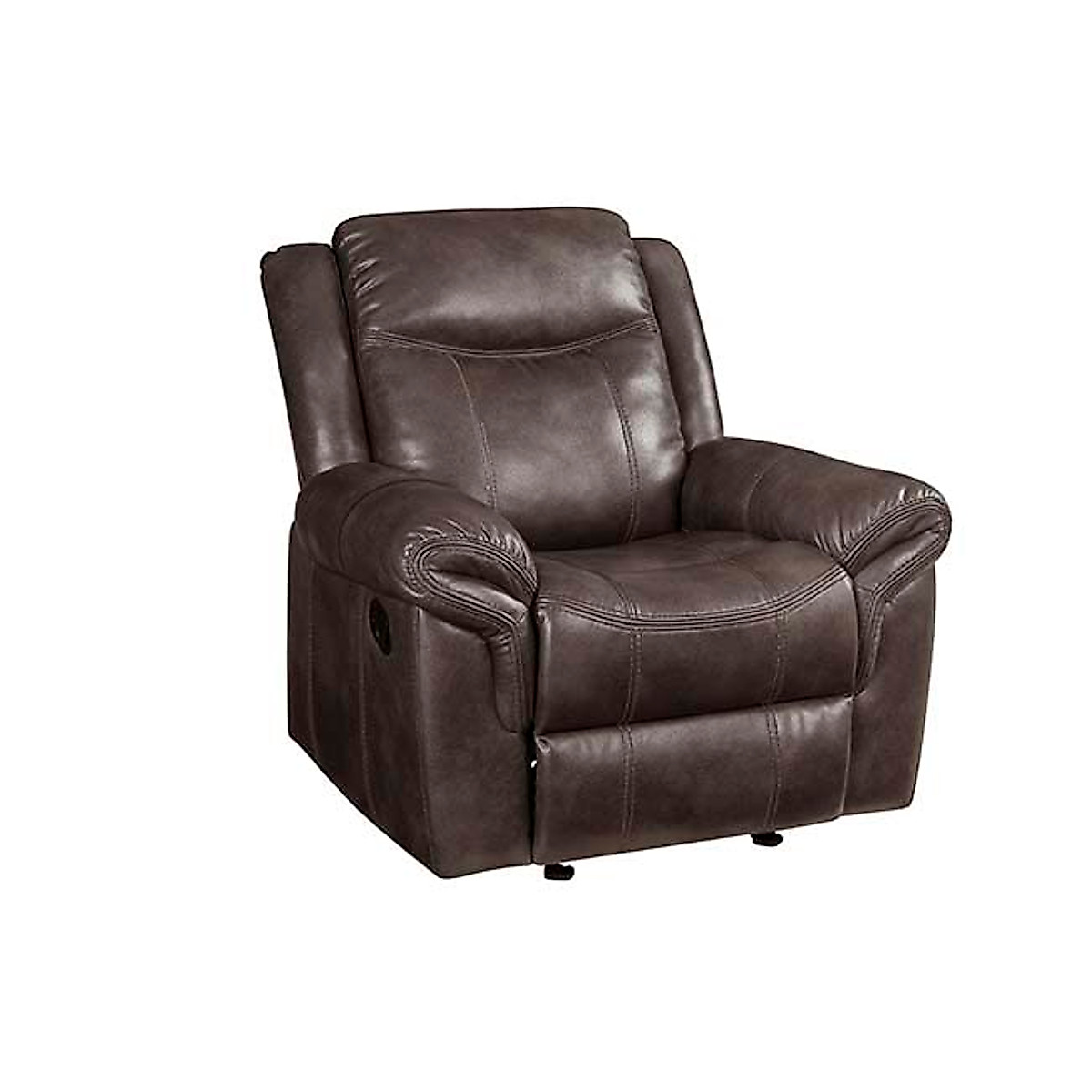 Acme Furniture Leather Motion Recliner with Tight Back and Seat, Brown