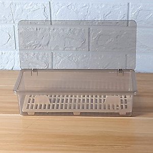 UPKOCH Flatware Tray Cutlery Storage Box plastic silverware holder drawer organizer with lid silverware tray with lid Plastic Tray Flatware Utensil Holder