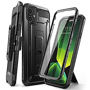 SUPCASE Unicorn Beetle Pro Series Case Designed for iPhone 11 6.1 Inch (2019 Release), Built-In Screen Protector Full-Body Rugged Holster Case (Black)