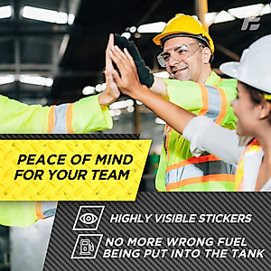 Diesel Only, Mixed Fuel Only, and Gas Only Sticker - 2 Labels of Each Type - Gas Cans and Fuel Storage - Weatherproof, Extreme Stick, Fuel Signs by Fuel Stickers - USA Made (6x2 inch), 6 Labels