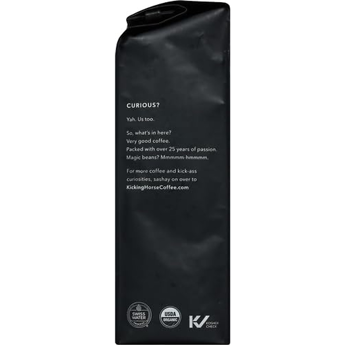 Kicking Horse Coffee, Decaf, Swiss Water Process, Dark Roast, Whole Bean, 10 Oz - Certified Organic, Fairtrade, Kosher Coffee