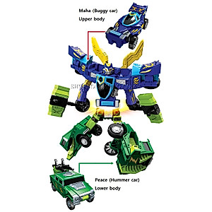 Hello CARBOT Season 5 MAHAPEACE Transforming Robot 2 Cars Combination (Single Product)