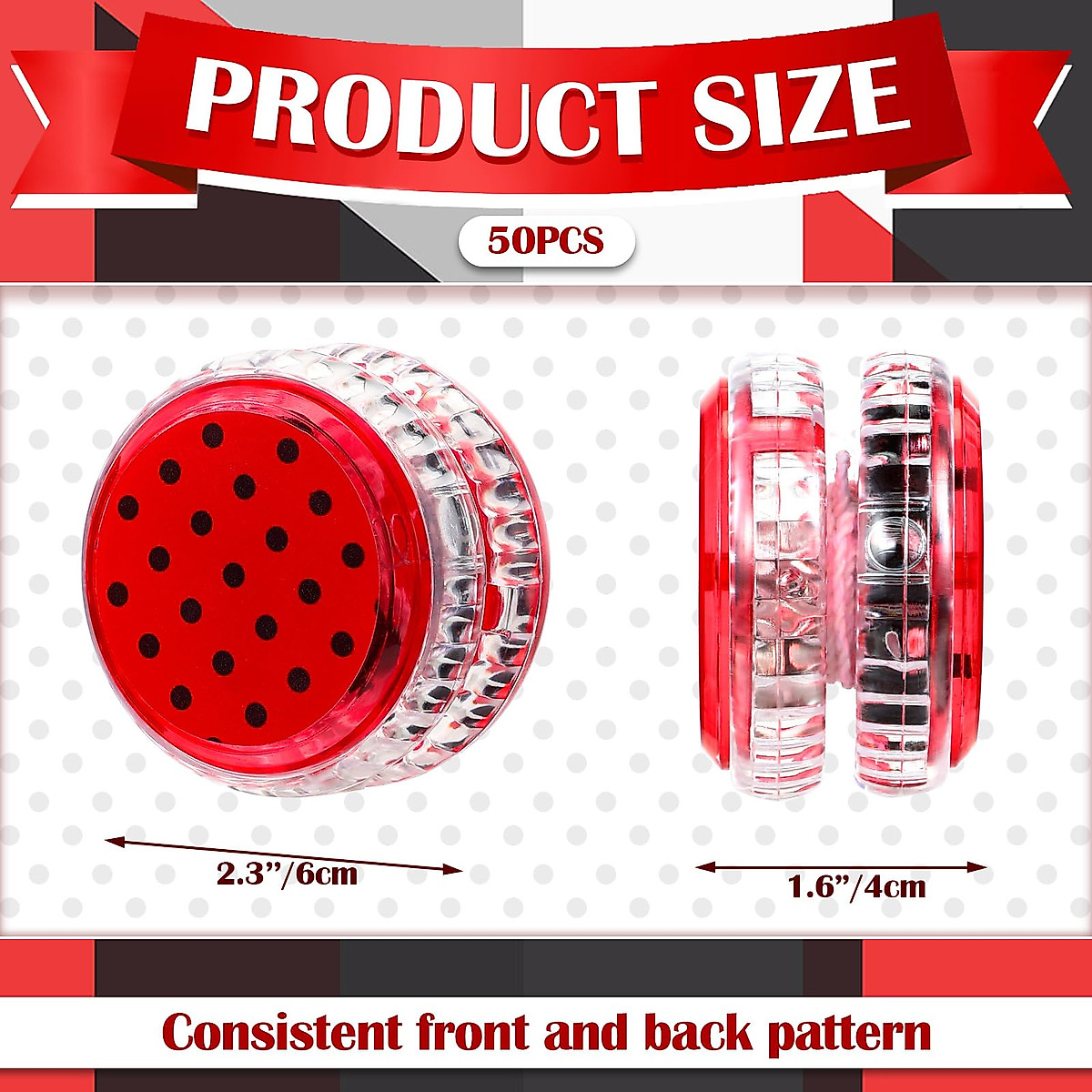 Woanger 48 Pcs LED Yoyo Light up Responsive Balls Bulk Novelty Plastic Rainbow Yoyo with Light for Girl Teens Adults Beginner Birthday Classroom Prizes Party Favors