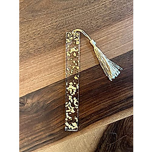 Epoxy Bookmark Gold Bookmark Epoxy Resin Bookmark Custom Epoxy Resin Gold Bookmark 3PCS