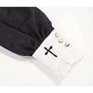 Nite closet Gothic Dress Long Sleeve Black Lolita Vintage Dresses Retro (8-10)…