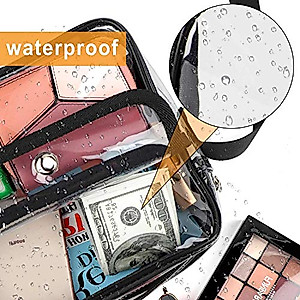 HULISEN Clear Crossbody Purse, Stadium Approved Clear Purse with Front Extra Pocket for Concert