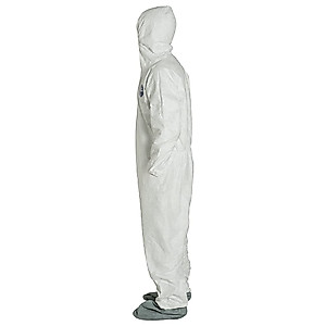DuPont Industrial & Scientific 1414 Large TY122S Large EACH Disposable Elastic Wrist, Bootie and Hood Tyvek Coverall Suit 1414 White