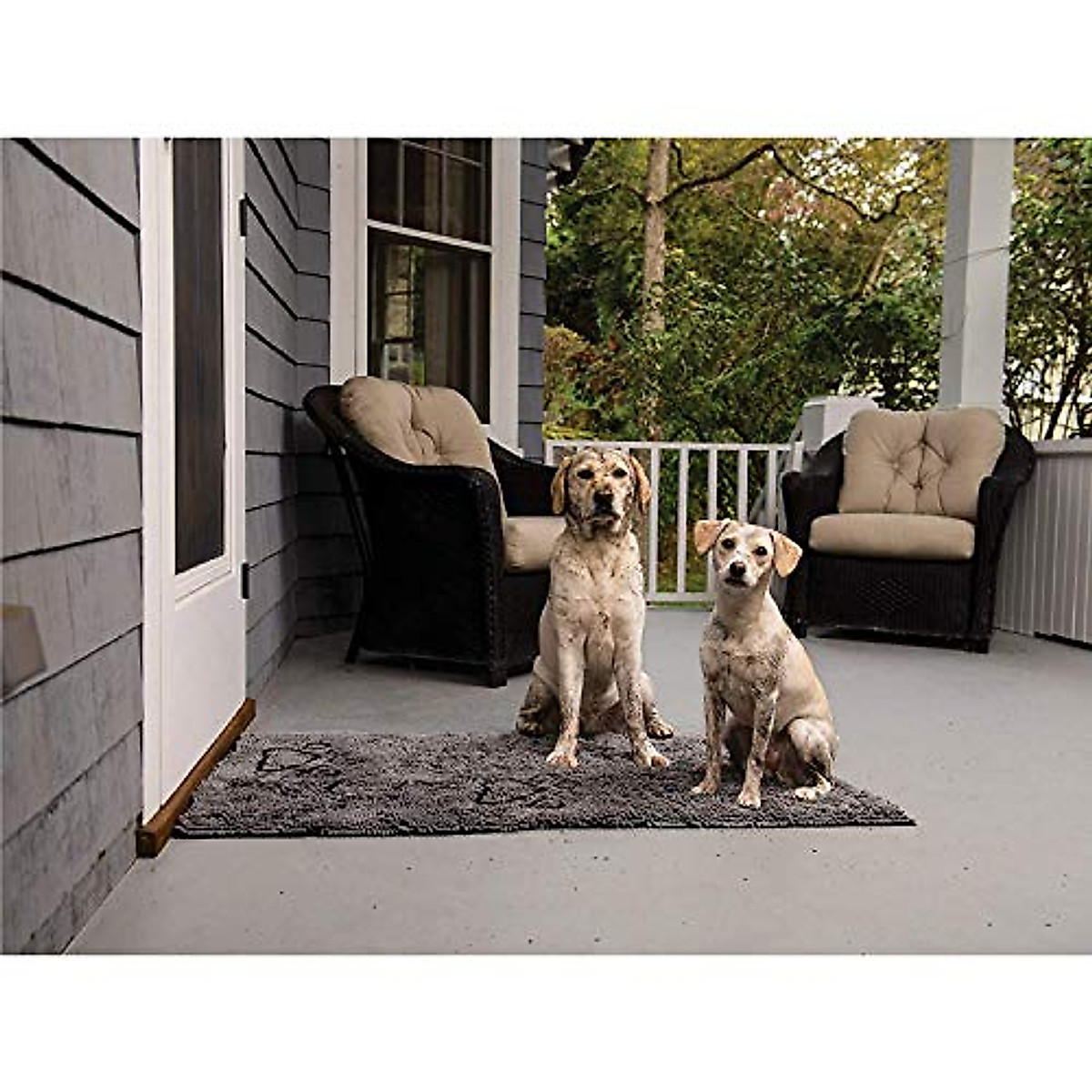 Dog Gone Smart Dirty Dog Microfiber Doormat, Super Absorbent, Machine Washable with Non-Slip Backing, Medium, Marine