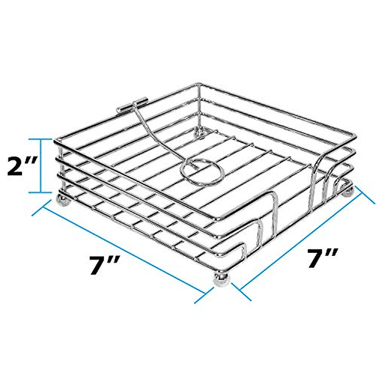 Blue Donuts Wire Collection Napkin Holder – Napkin Holders for Tables, Dining Table Napkin Holders for Kitchen, Flat Napkin Holder, Chrome